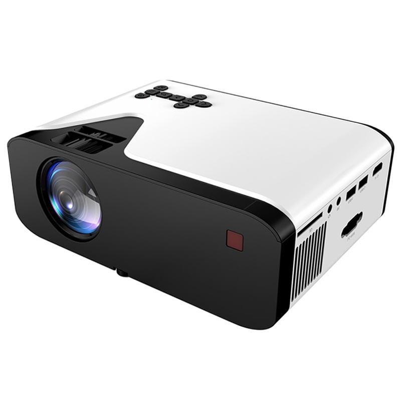 Mini Proiector LED HD Portabil cu Telecomandă - 1080p - Alb